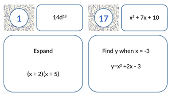 Key Algebraic Skills Treasure Hunt | Teaching Resources