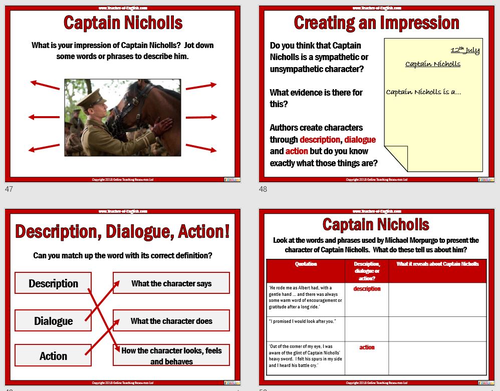 War Horse (138-slide PowerPoint, 14 lessons and 7 worksheets ...