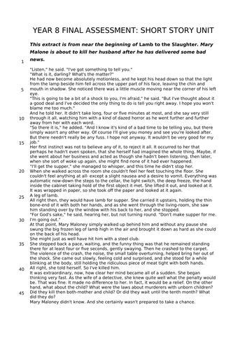 Short Story Unit for KS3 | Teaching Resources