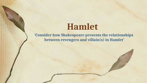 An exploration of the theme of Revenge in William Shakespeare's Hamlet ...