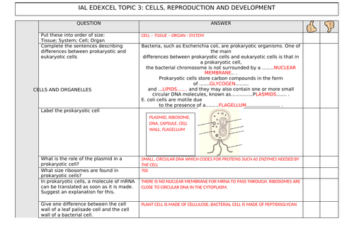 IA LEVEL STUDENTLEARNING GRID : CELLS, REPRODUCTION AND DEVELOPMENT ...