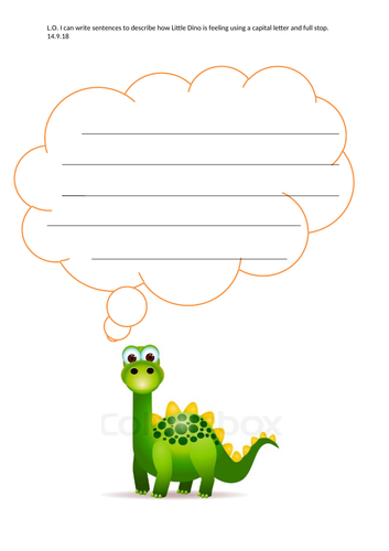 The Little Dino talk for writing story and resources | Teaching Resources