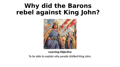 2. King John and his rule | Teaching Resources