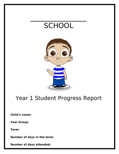 Year 1 - Progress Report Template | Teaching Resources