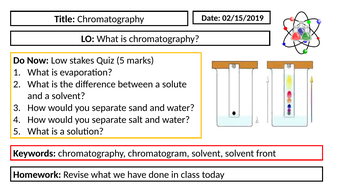 KS3 Chemistry - Chromatography | Teaching Resources