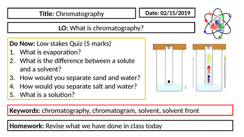 KS3 Chemistry - Chromatography | Teaching Resources