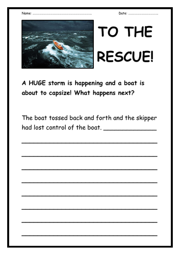 Creative Writing Task: To the Rescue - Kensuke's Kingdom | Teaching ...