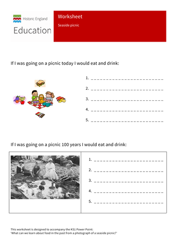 What can we learn about food in the past from a photograph of a seaside ...