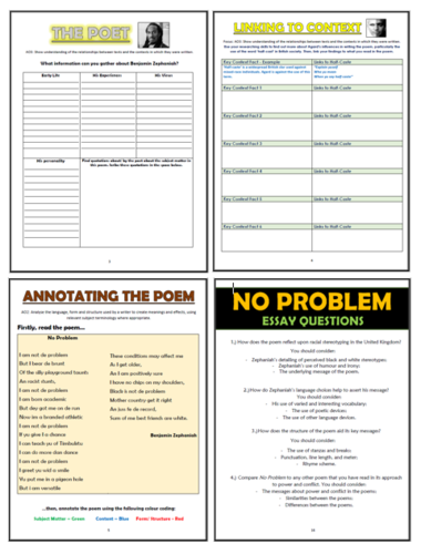 No Problem Comprehension Activities Booklet! | Teaching Resources