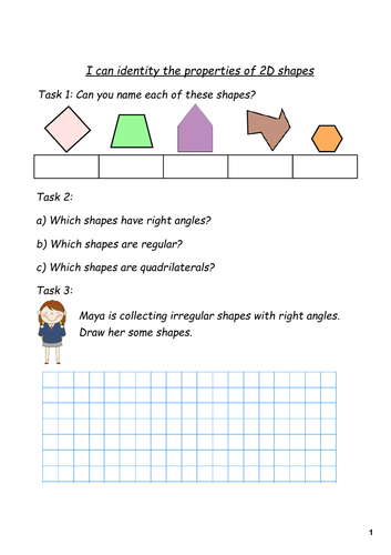 Sorting 2D Shapes According to their Properties Venn Diagrams ...