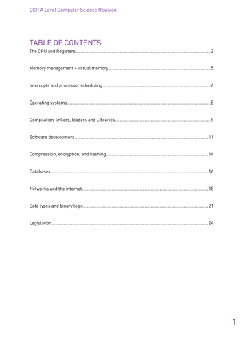 OCR A Level Computer Science Revision Notes | Teaching Resources OCR A Level Computer Science Revision Notes | Teaching Resources