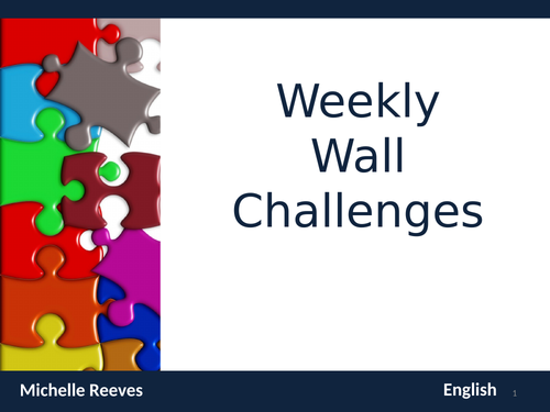 Weekly Wall Challenges | Teaching Resources