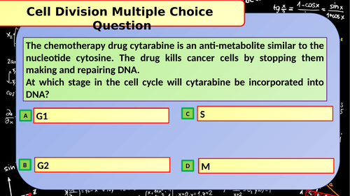 FREE A Level Biology Cell Division Multiple Choice Questions | Teaching ...