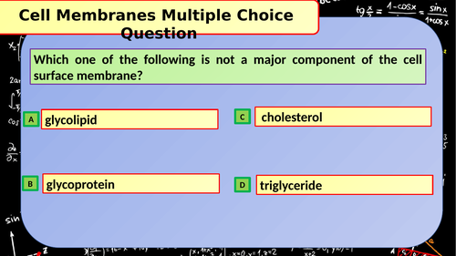 FREE A Level Biology Cell Membrane Multiple Choice Questions | Teaching ...