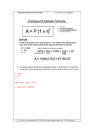 GCSE Maths - 10 Q + A - Compound Interest Formula by Joki81 | Teaching ...