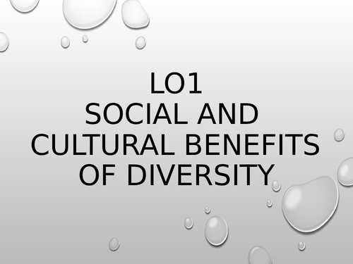 Unit 2 - Equality, diversity and rights - 2010 specifcation LO1 ...