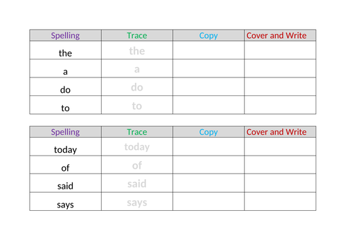 Years 1/2 National Curriculum Spelling Booklet | Teaching Resources