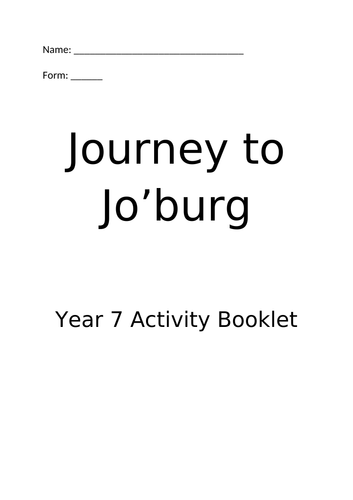 Journey to Jo'burg - Year 5 and 6 Literacy planning and resources ...