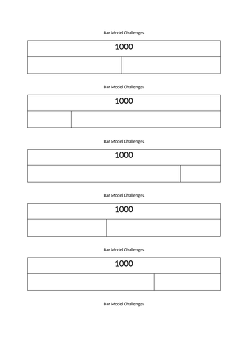 Bar Model Worksheets | Teaching Resources