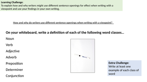 How do writers vary their sentence constructions when writing with a ...