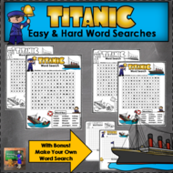 Titanic Word Searches - Easy and Hard | Teaching Resources