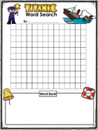 Titanic Word Searches - Easy and Hard | Teaching Resources