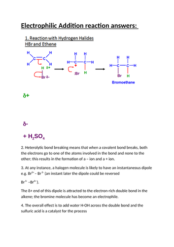 AQA AS level Unit 3 Section 3 Alkenes | Teaching Resources AQA AS level Unit 3 Section 3 Alkenes | Teaching Resources