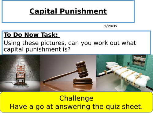 The Death Penalty | Teaching Resources