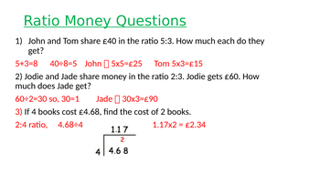 Unit 11 Ratio & Proportion | Teaching Resources