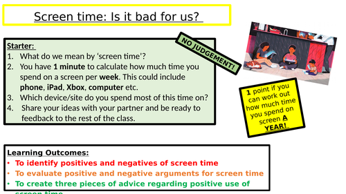Screen time | Teaching Resources