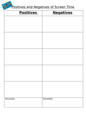 Screen time | Teaching Resources