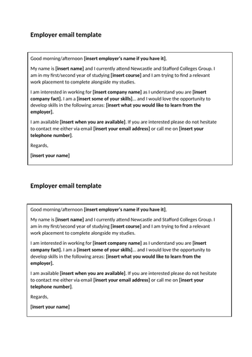 Work Experience Employability Sessions | Teaching Resources