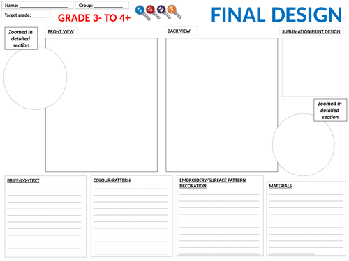 Differentiated design ideas worksheet | Teaching Resources