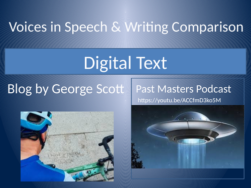 Voices in Speech & Writing - Preparing for Unseen Comparison | Teaching ...