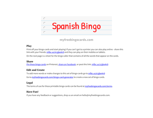 SPANISH BINGO with Emojis using "TENGO" | Teaching Resources