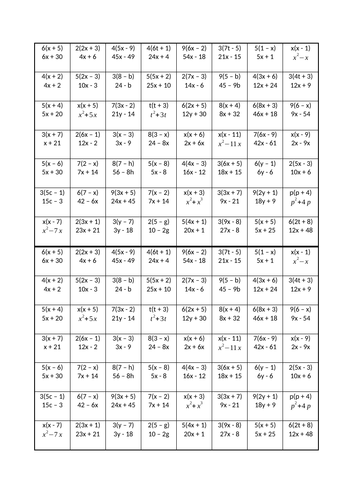 Expanding Single Brackets maze | Teaching Resources