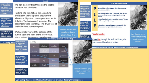 Creative descriptive writing_ Train wreck_question 5 paper 1 GCSE ...