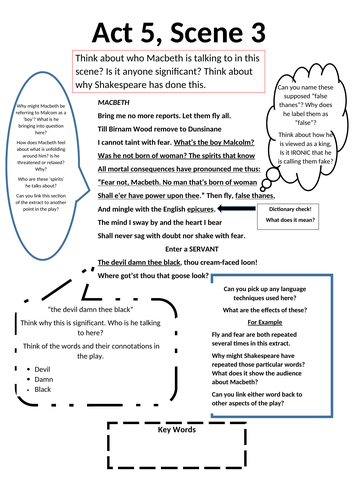 Macbeth: Act 5, Scene 2-6 | Teaching Resources