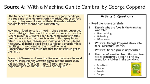 Life in the Trenches | Teaching Resources
