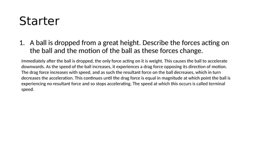 A Level Physics Newton's Laws 4: Vehicle Applications | Teaching Resources