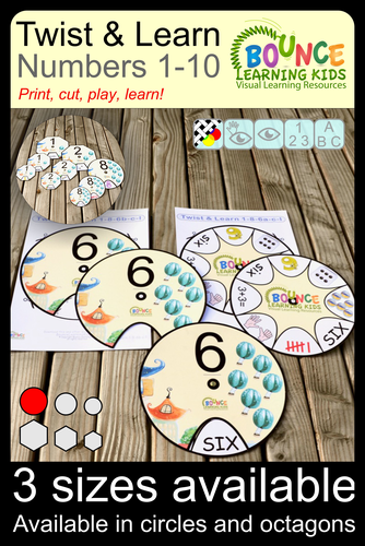 Twist & Learn number wheels: Circles (small) | Teaching Resources