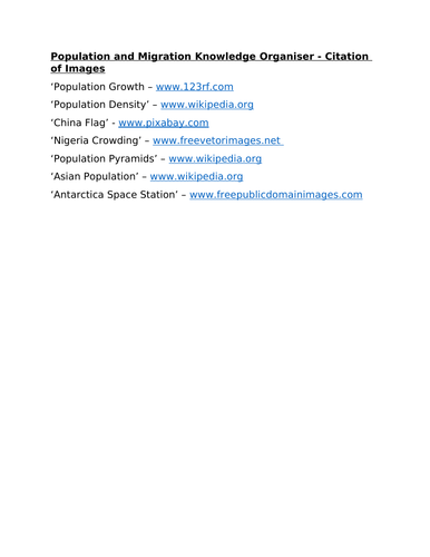 Population and Migration Knowledge Organiser/ Revision Mat! | Teaching ...