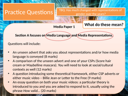 AQA Media Studies - CSP Score Hair Cream practice questions | Teaching ...