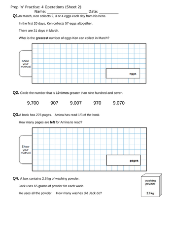Y6 SATs homework - Six weeks, 24 documents ' Prep and Practise ...