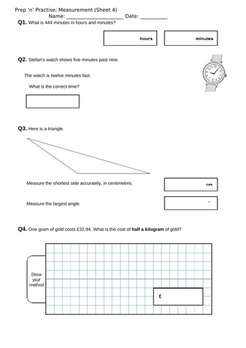 Y6 SATs homework - Six weeks, 24 documents ' Prep and Practise ...