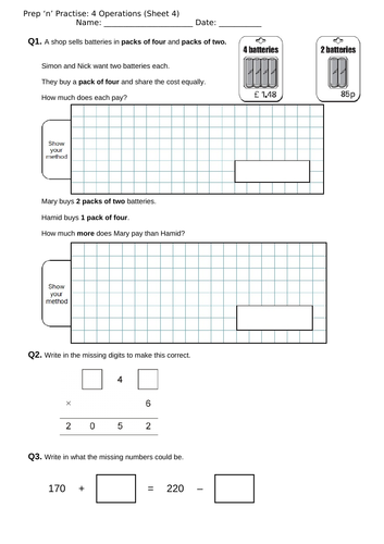 Y6 SATs homework - Six weeks, 24 documents ' Prep and Practise ...