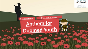 Year 9 War Poetry - "Anthem for Doomed Youth" by Wilfred Owen ...