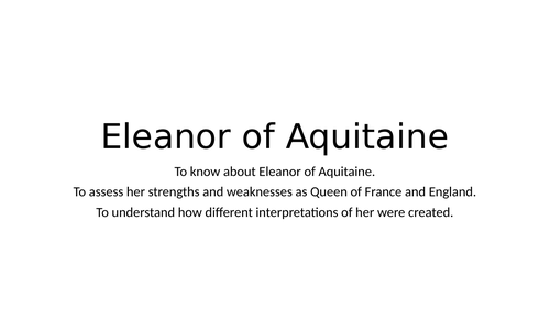 Eleanor of Aquitaine | Teaching Resources