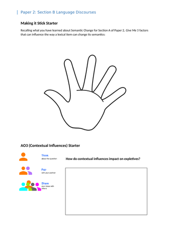 A Level English Language Language Discourses (Paper 2) | Teaching Resources
