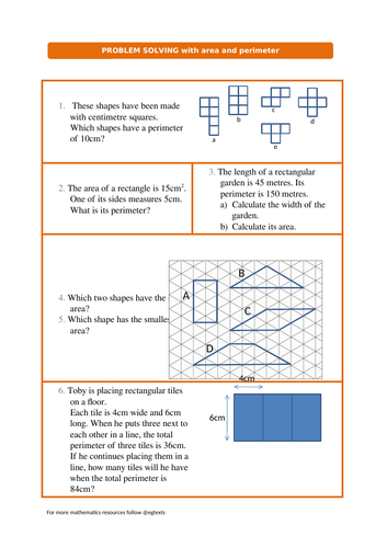 Perimeter and Area Year 6 Block 5 Week 8 | Teaching Resources
